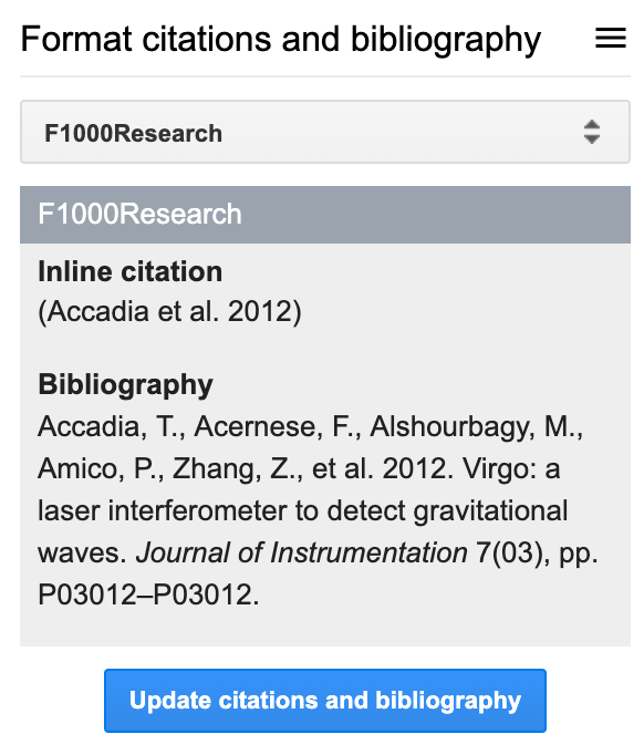 How to write academic documents with GoogleDocs using F1000Workspace ...